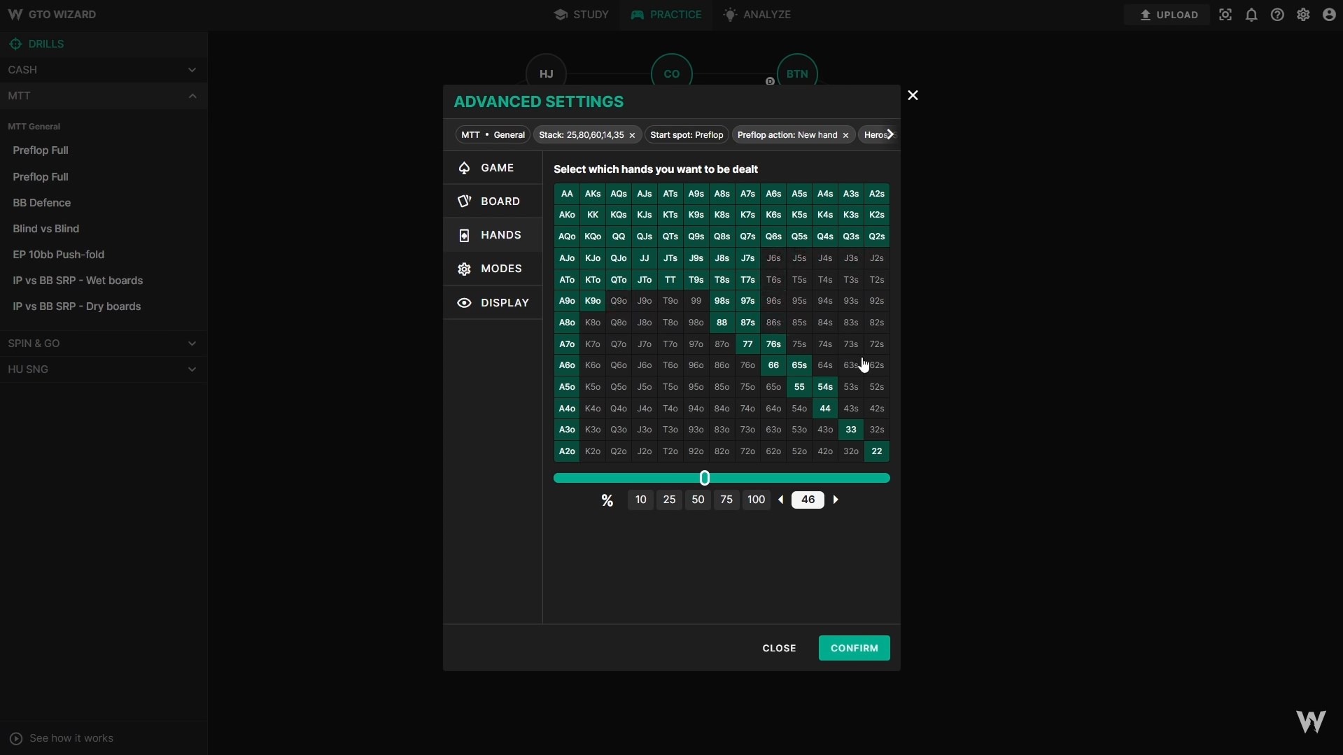 New tools added to the GTO Wizard | News | Pokerenergy