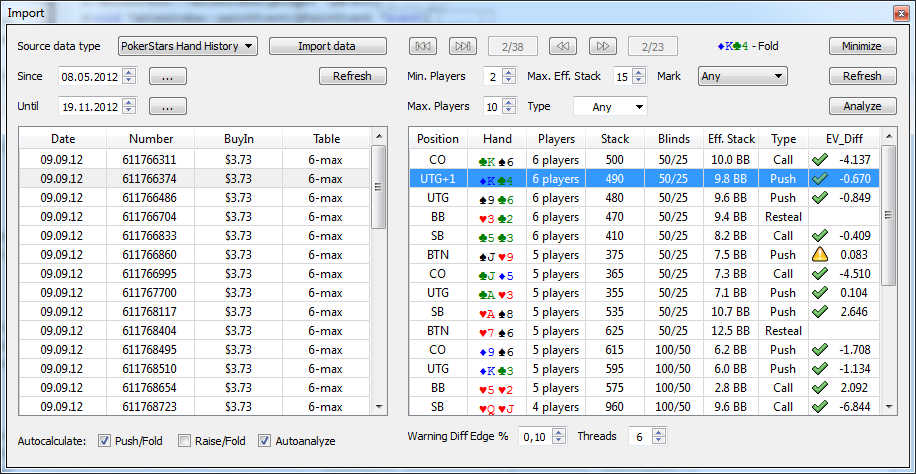 Simple Nash multifunctional poker calculator