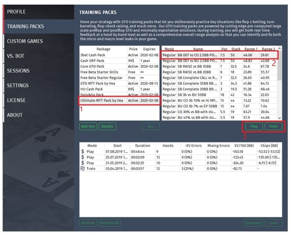 Packs for Simple GTO Trainer | Poker software | Pokerenergy