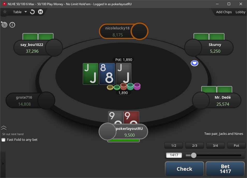 Nice Theme | Layouts for Pokerstars | Pokerenergy