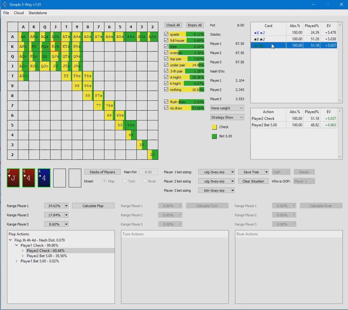 Simple 3-way | Poker software | Pokerenergy