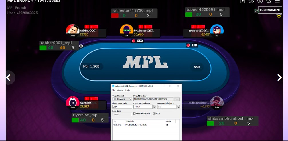 Advanced MPL Converter | Poker software | Pokerenergy